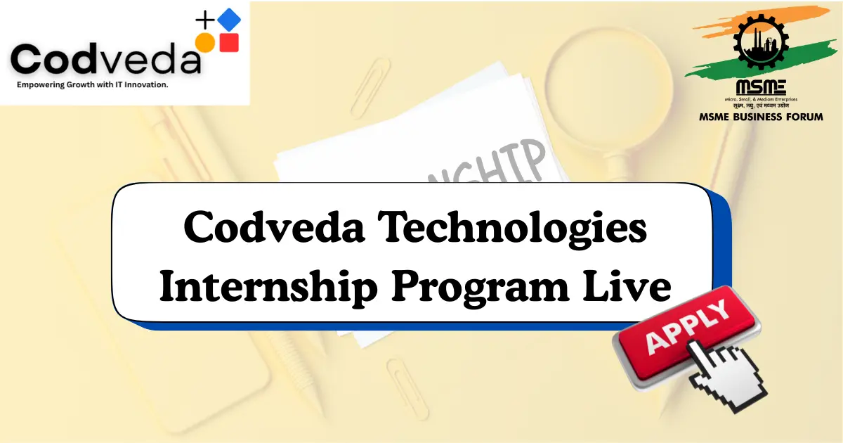 Codveda Internship Program 2025 – Apply Now